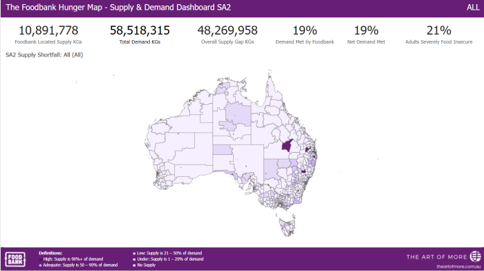 Here is The Foodbank Hunger Map